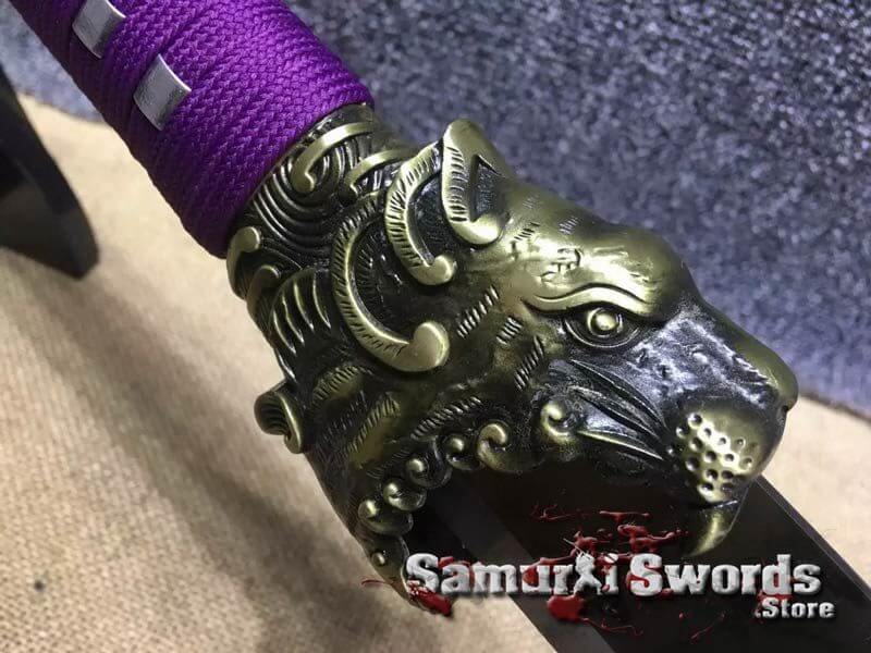 T10 Clay Tempered Steel Chinese Dao Chinese Sword With Full Green Ray ...