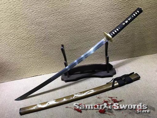 Samurai Katana Sword T10 Folded Clay Tempered Steel with Seashell ...