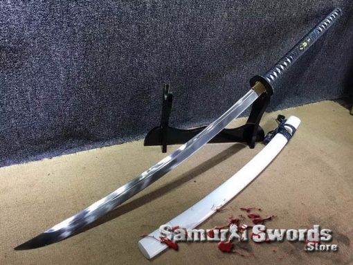 Nagamaki Sword 1060 Carbon Steel With White Saya