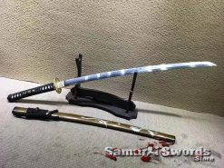 Samurai Katana Sword T10 Folded Clay Tempered Steel with Seashell ...