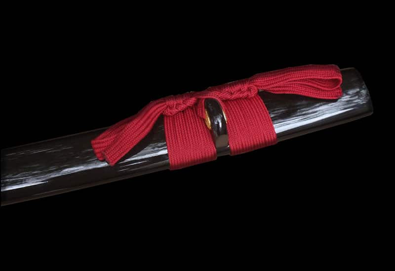 Red Silk Sageo - Samurai Swords Store
