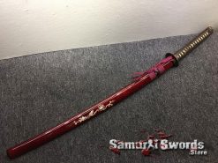 Battle Ready Katana Blade T10 Folded Clay Tempered Steel Seashell Bird ...