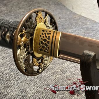 Hand Made Katana T10 Clay Tempered Steel Sythentic Leopard Saya with ...