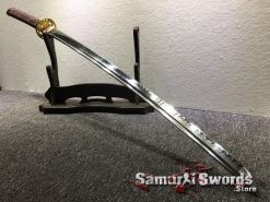 Hand Made Katana T10 Clay Tempered Steel Sythentic Leopard Saya with ...