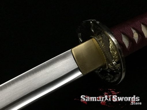 Katana Sword 1060 Carbon Steel Black And White Leopard Resin Saya