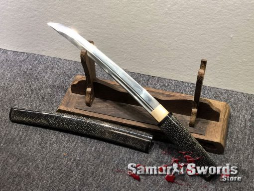 Tanto Blade T10 Clay Tempered Steel Full Ray Skin Saya with Black ...