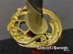 Tactical Katana 9260 Spring Steel Redwood Saya