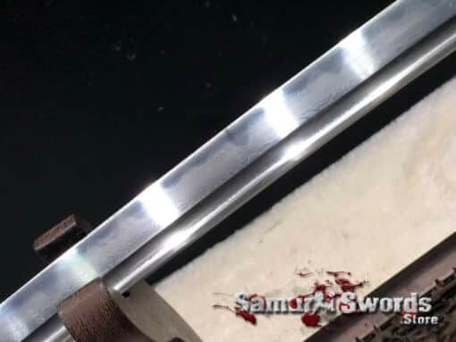 Hand Forged Katana Blade T10 Folded Clay Tempered Steel with Seashell ...