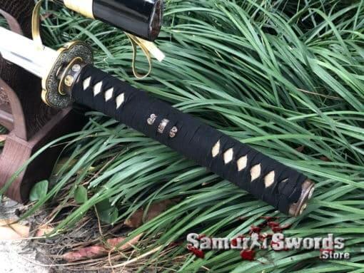 Hand Forged Katana Blade T10 Folded Clay Tempered Steel with Seashell ...